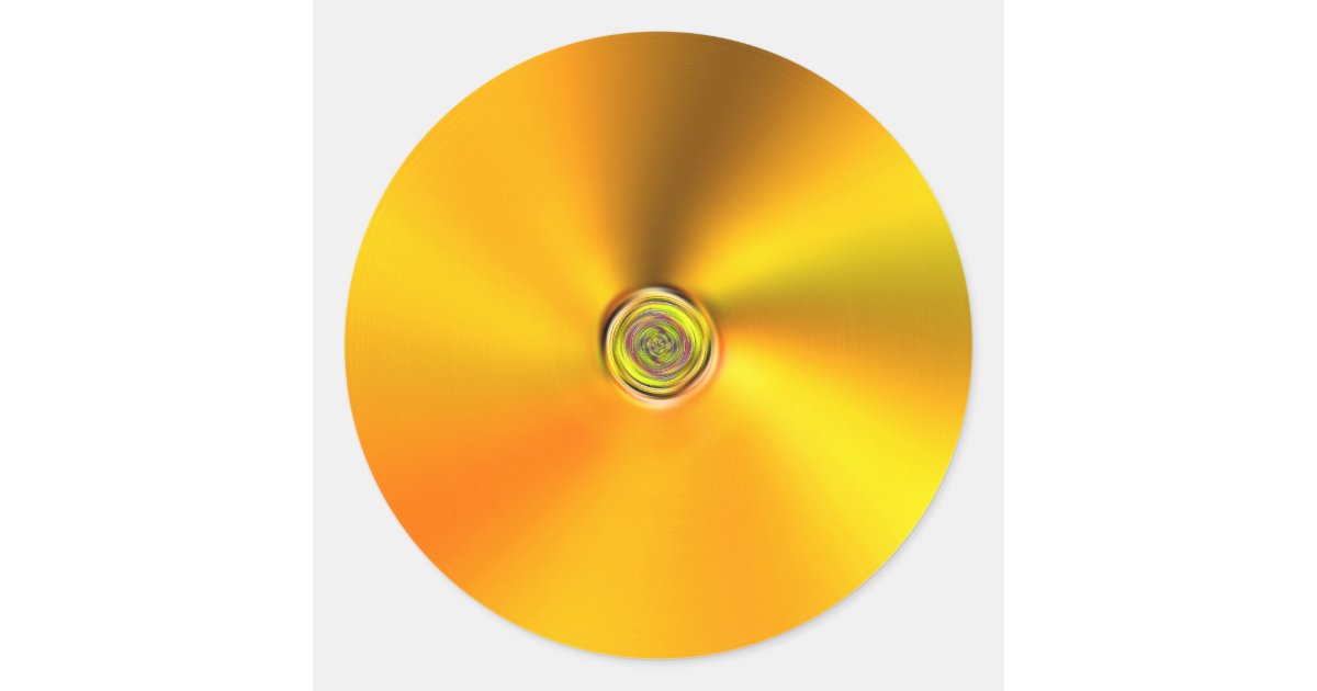 Spun Gold Sticker | Zazzle