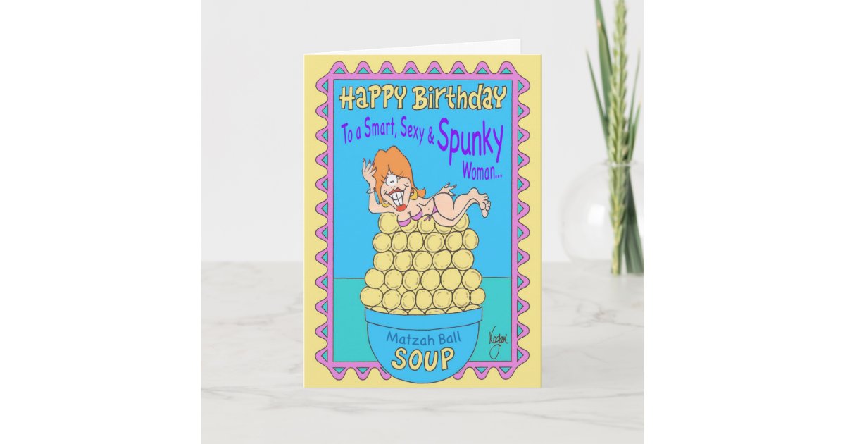 SPUNKY WOMAN Birthday Card | Zazzle.com