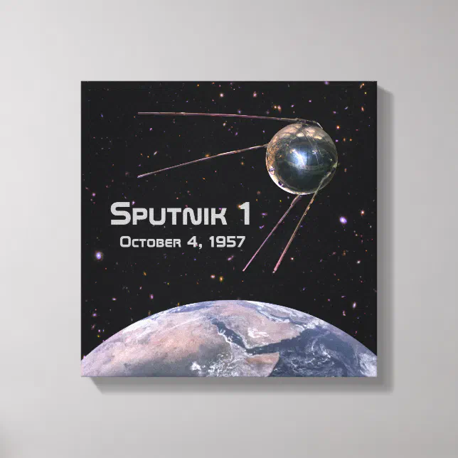Sputnik 1 Earth Satellite Canvas Print | Zazzle