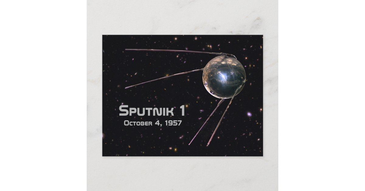 Sputnik 1 Earth Satellite Postcard | Zazzle