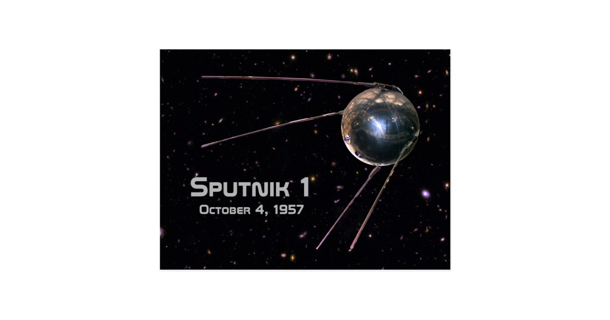Sputnik 1 Earth Satellite Postcard | Zazzle.com