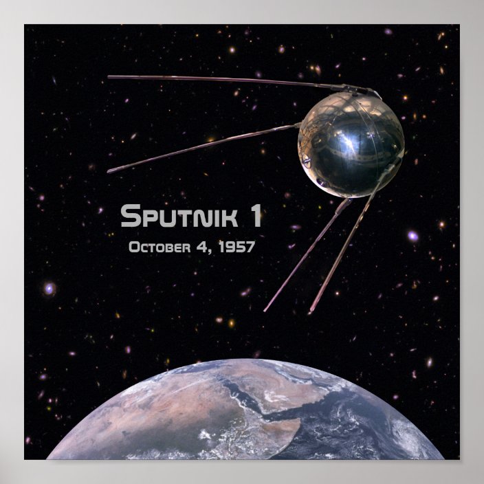 Sputnik 1 Earth Satellite Poster | Zazzle