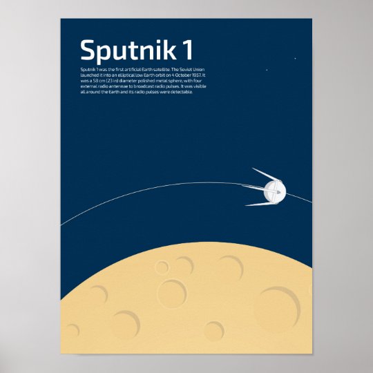 Sputnik 1 Poster for Kids | Zazzle.com