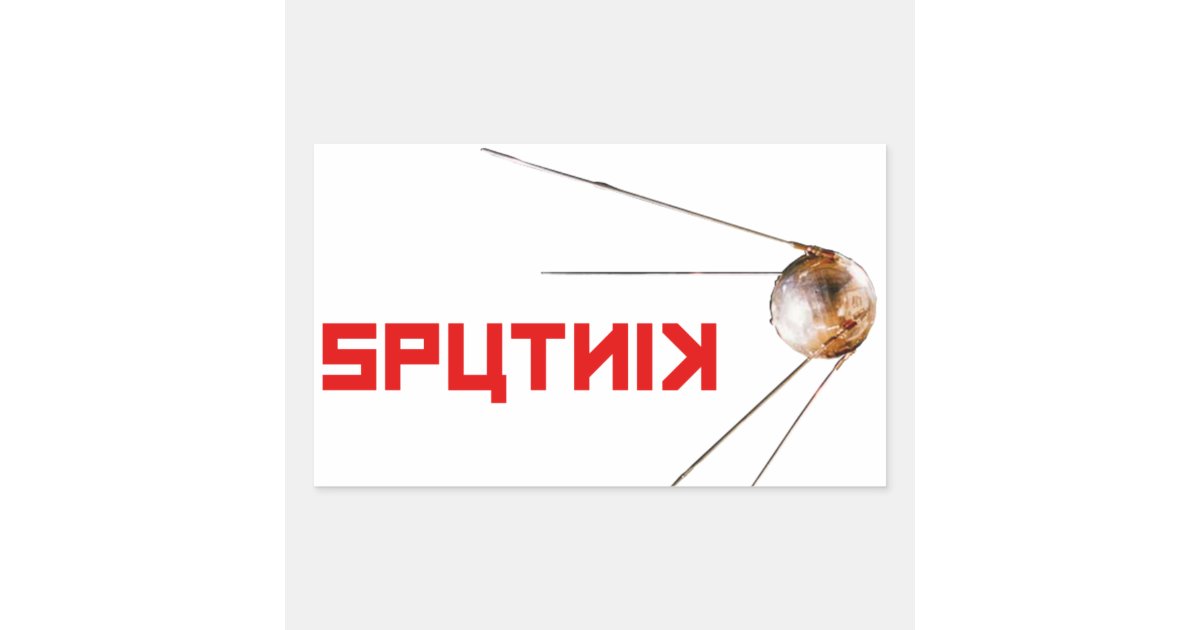 SPUTNIK - space/russian/soviet union/technology Rectangular Sticker ...