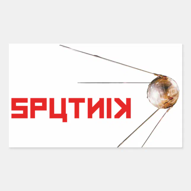 SPUTNIK - space/russian/soviet union/technology Rectangular Sticker ...