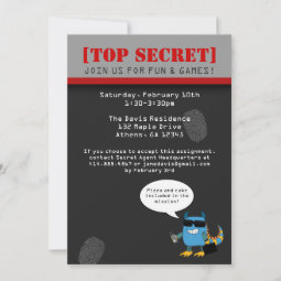 SPY Birthday Party Invitation | Zazzle