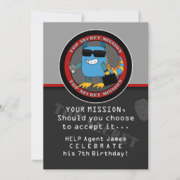 SPY Birthday Party Invitation | Zazzle