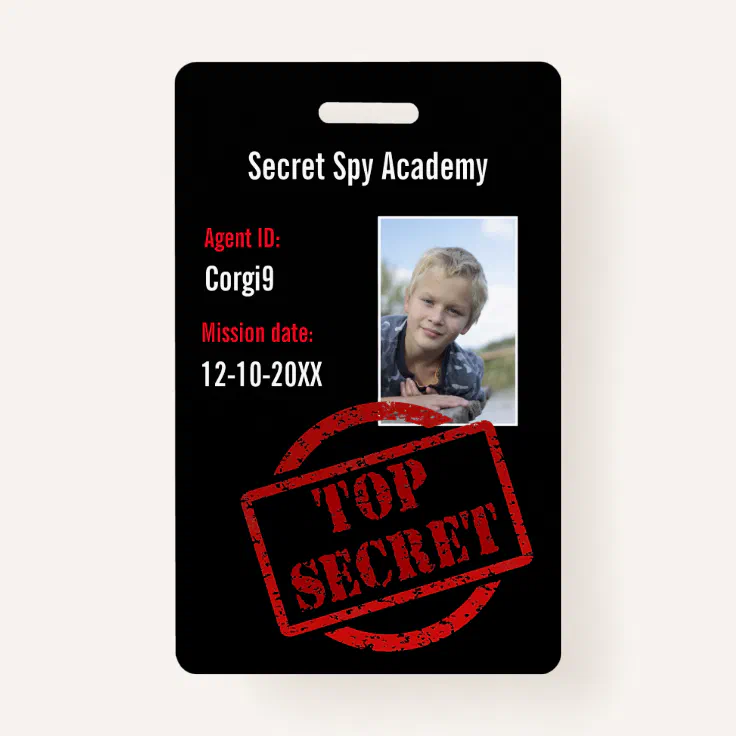 Spy Party Secret Agent Invite Badge | Zazzle