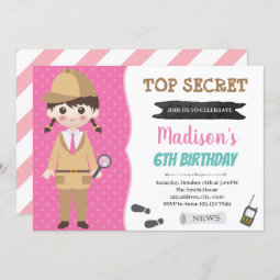 Spy secret agent Party Invitation | Zazzle