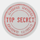 Classified Top Secret Classic Round Sticker | Zazzle.com