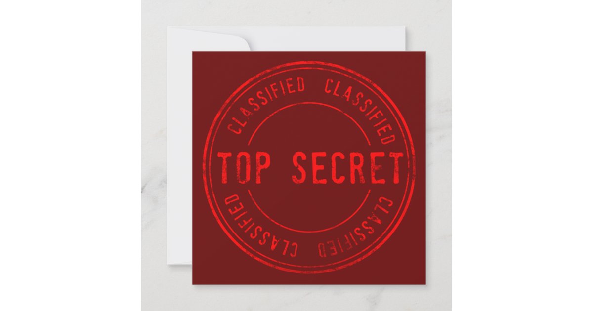 Spy Surprise Birthday Party Top Secret Classified Invitation | Zazzle