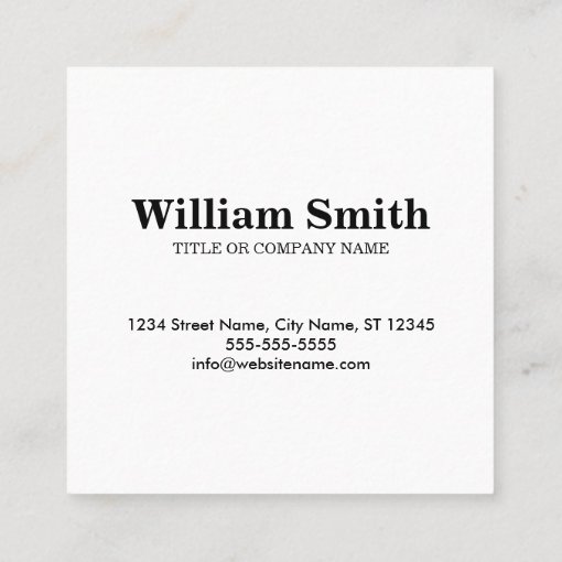 Square, 2.5" x 2.5" square business card | Zazzle