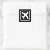 Square airplane icon aviation stickers | Zazzle