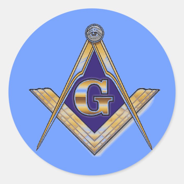 Square and Compass Sticker | Zazzle.com