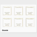 Square Author Signature Gold Bookplate | Zazzle
