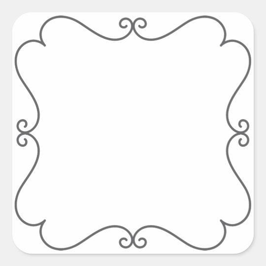 Square Border Square Sticker | Zazzle.com