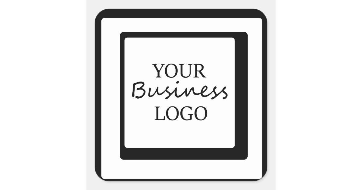 Square Business Logo Image Sticker | Zazzle