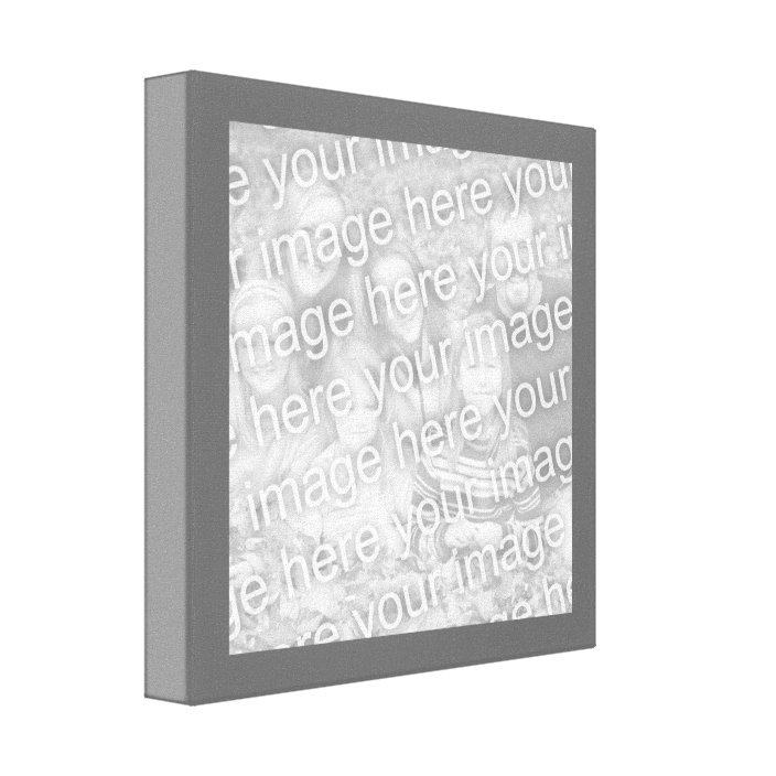 Square Charcoal Border Photo Canvas Print | Zazzle.com
