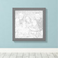 Square Charcoal Border Photo Canvas Print | Zazzle