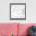 Square Charcoal Border Photo Canvas Print | Zazzle