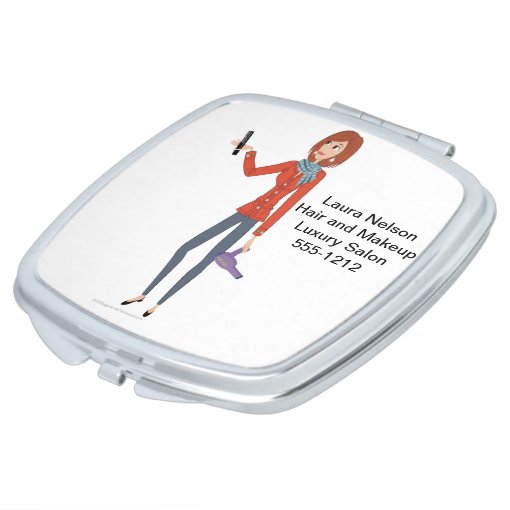 Square compact mirror | Zazzle