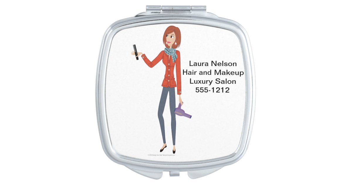 Square compact mirror | Zazzle