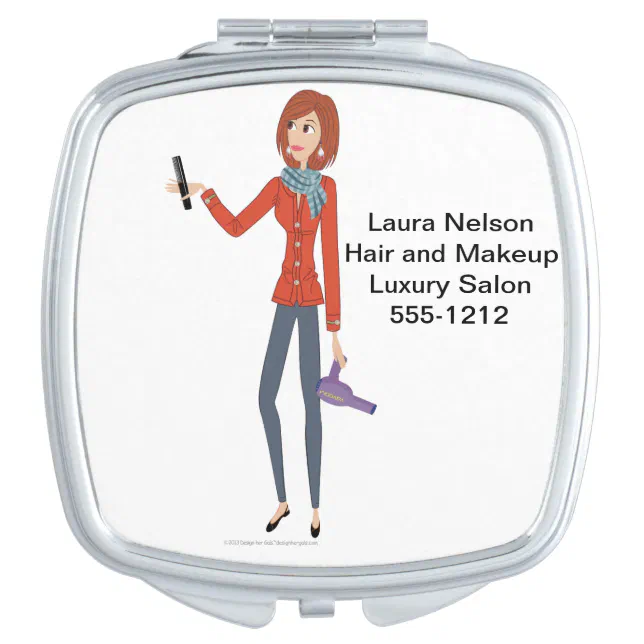 Square compact mirror | Zazzle