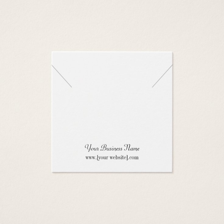 Square Custom Necklace Display Card | Zazzle