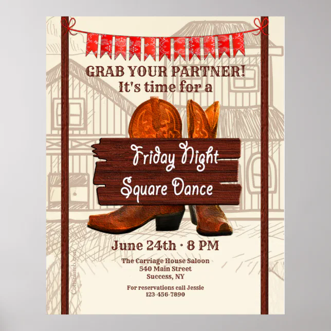 Square Dance Poster | Zazzle