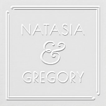 Square Deco Style Couples Wedding Embosser | Zazzle