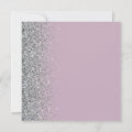 Square Dusty Lilac Silver Glitter Save the Date Announcement | Zazzle