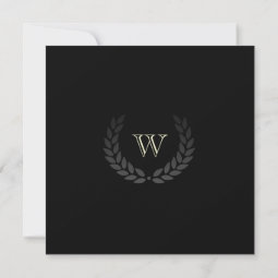 Square Letter Monogram Classic Photo Graduation Invitation | Zazzle