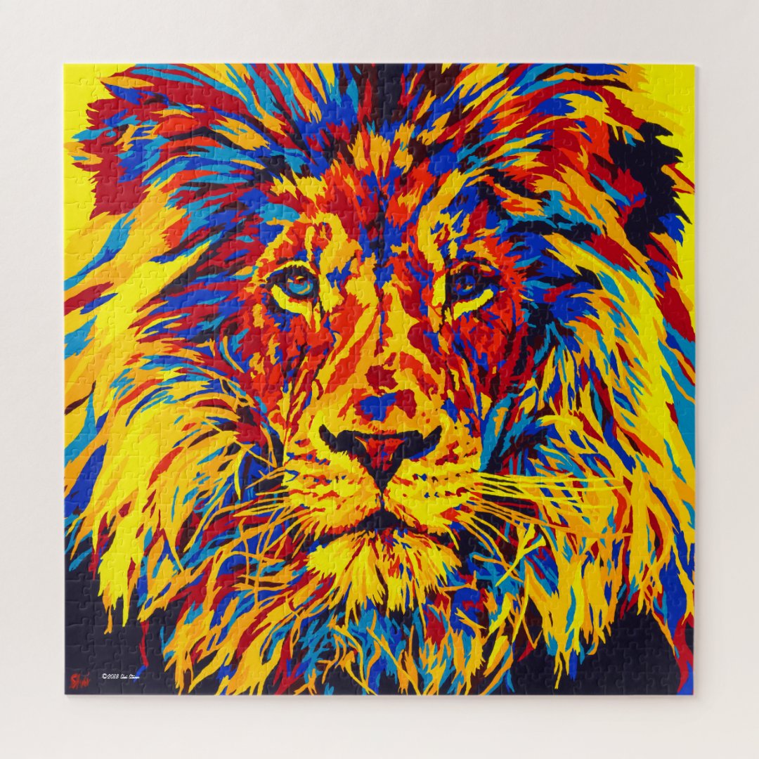 Square Lion Puzzle | Zazzle