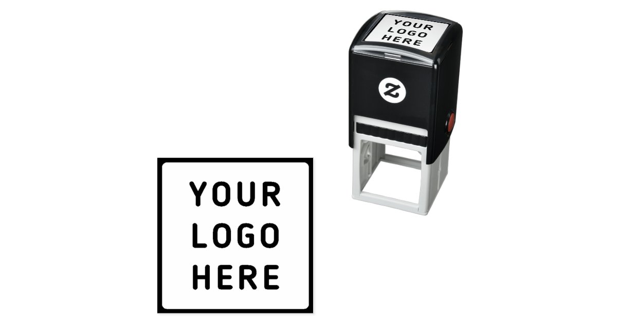 Square Logo Template Business Self-inking Stamp | Zazzle