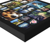 Square Photo Collage Grid with Your Pictures Canvas Print | Zazzle