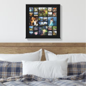 Square Photo Collage Grid with Your Pictures Canvas Print | Zazzle