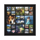 Square Photo Collage Grid with Your Pictures Canvas Print | Zazzle