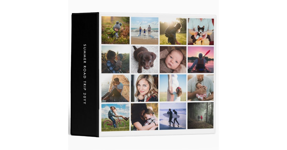 Square Photo Grid Instagram Collage Binder | Zazzle