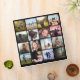 Square Photo Grid Instagram Collage Black 3 Ring Binder | Zazzle