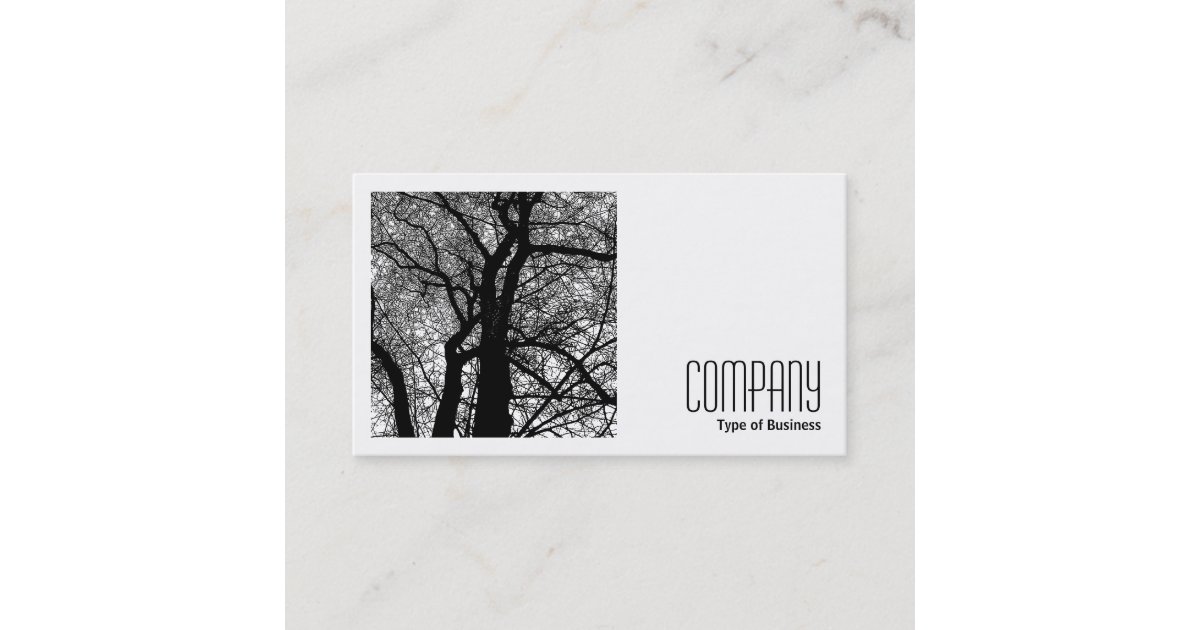 Square Photo (v2) - High Contrast Tree Business Card | Zazzle