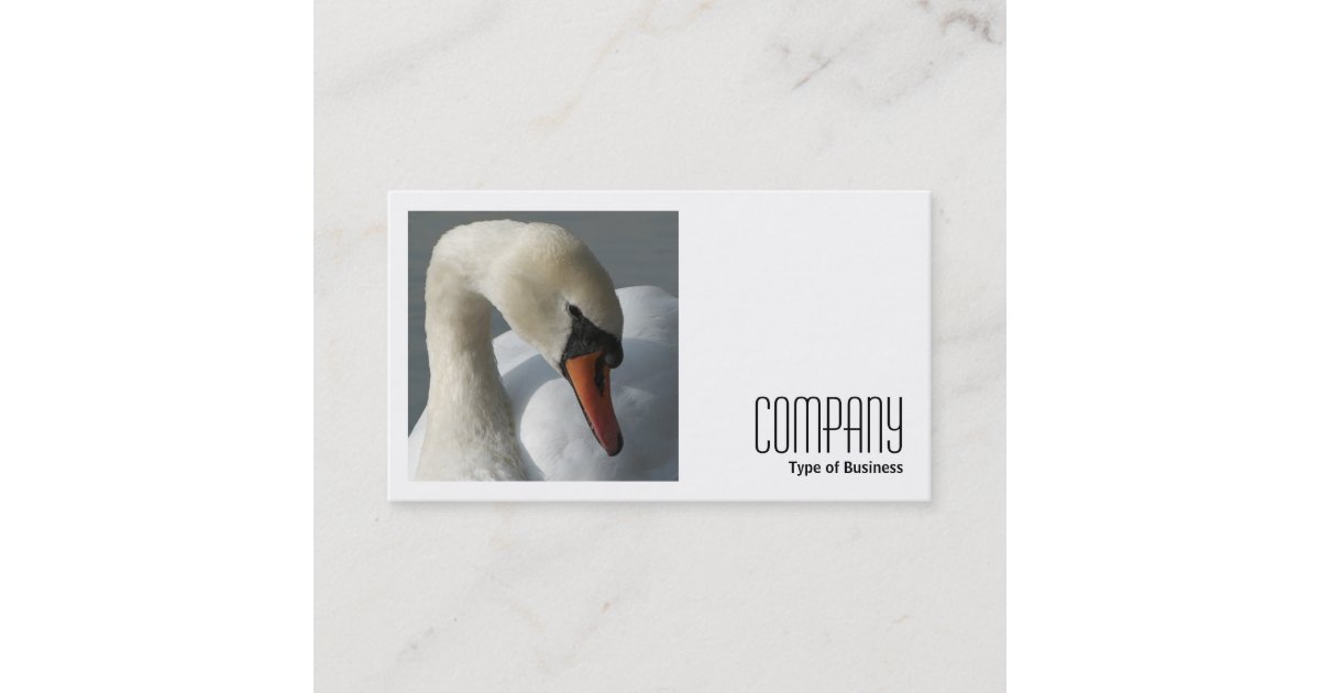 Square Photo (v2) - Swan Business Card | Zazzle