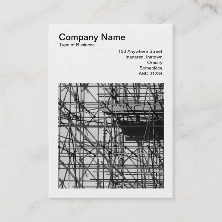 Square Photo (v3) - Scaffolding Business Card | Zazzle