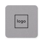 Square professional white add your custom logo square business card ...