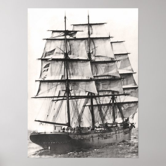 Square Rigged Ship Poster | Zazzle.com