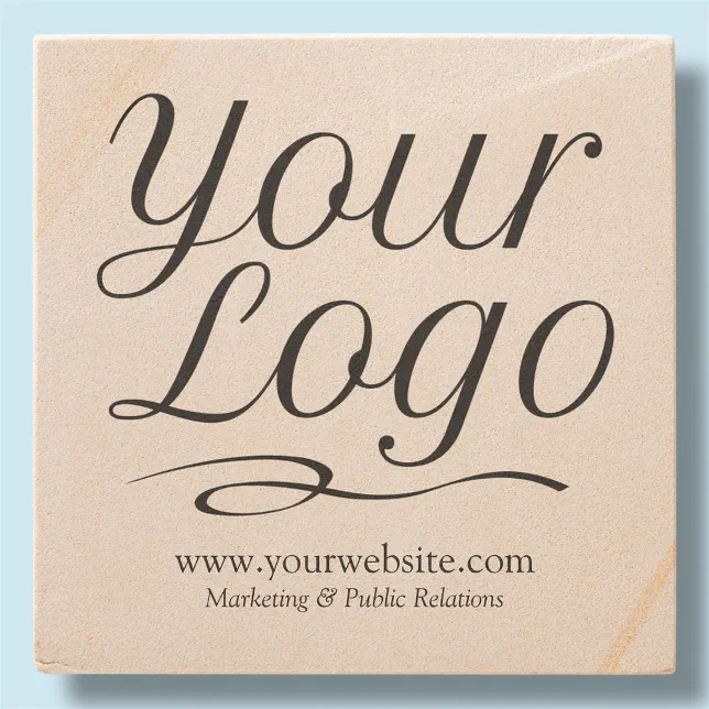 Square Sandstone Coaster Company Logo Personalized | Zazzle