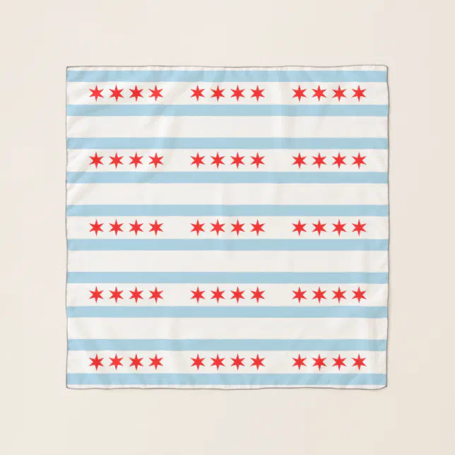 Square Scarf with flag of Chicago City, USA | Zazzle