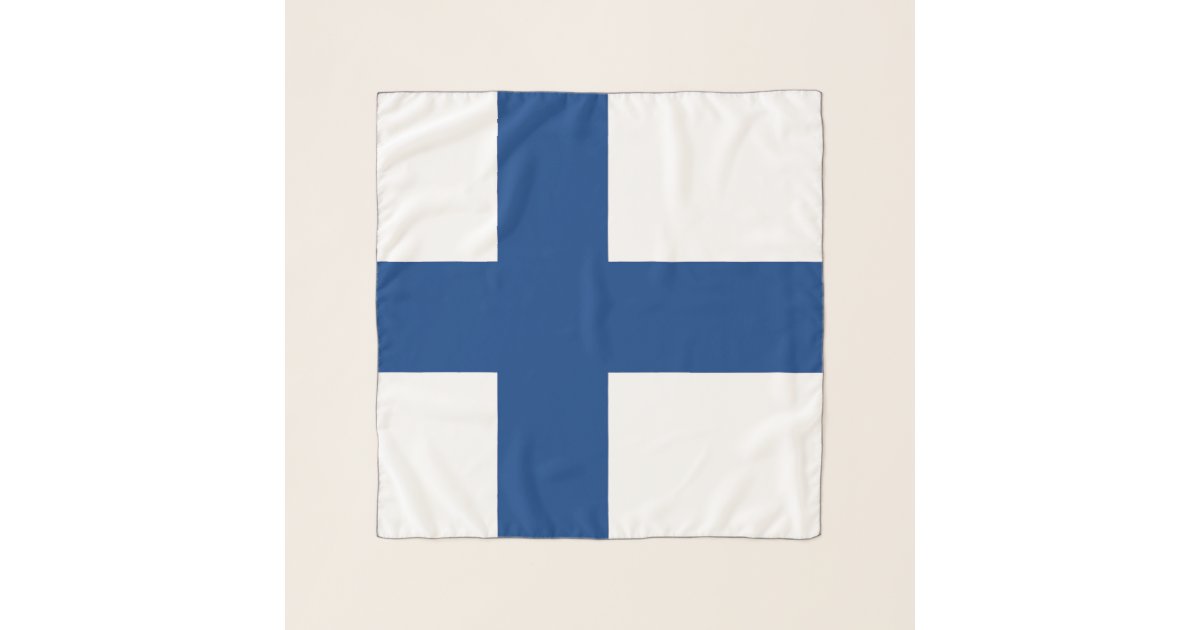 Square Scarf with flag of Finland | Zazzle