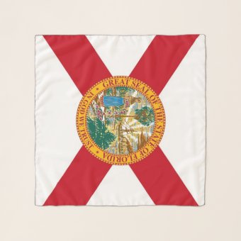 Square Scarf with flag of Florida State, USA | Zazzle