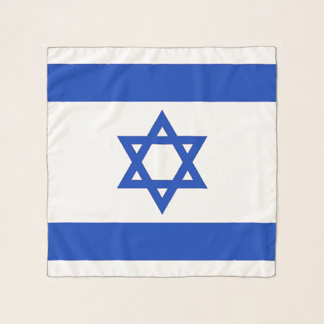 Square Scarf with flag of Israel | Zazzle
