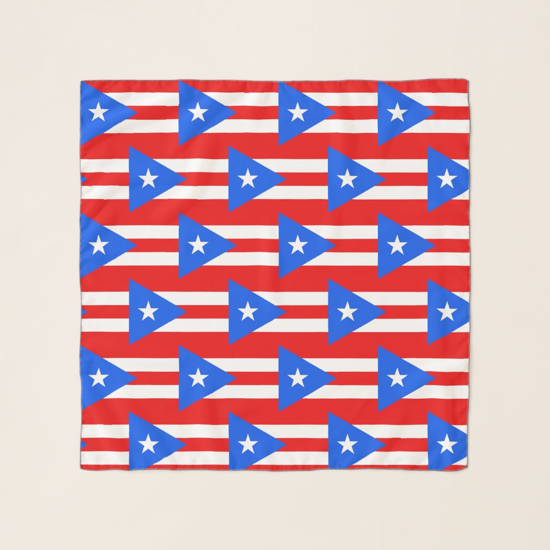 Square Scarf with flag of Puerto Rico, USA | Zazzle
